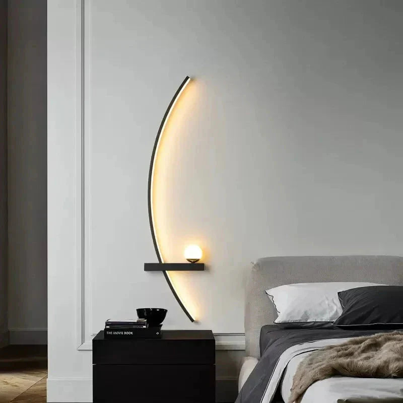 Modern LED Wall Lamp – Minimalist Art Design for Bedroom, Living Room ...