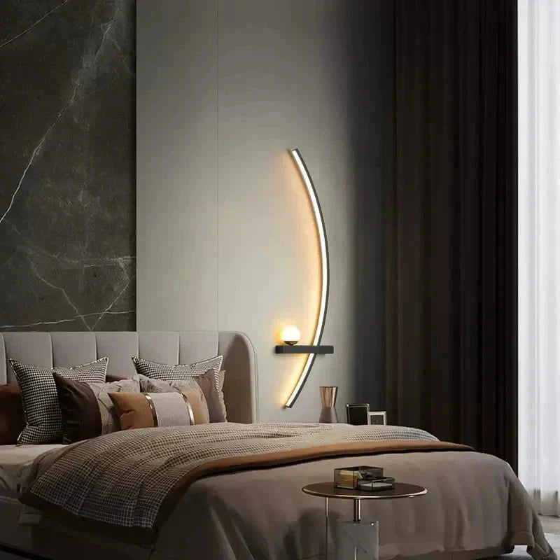 Modern LED Wall Lamp – Minimalist Art Design for Bedroom, Living Room ...